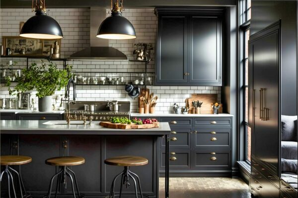 Black Industrial Style Kitchen Ideas