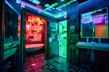 Cyberpunk Bathroom Designs