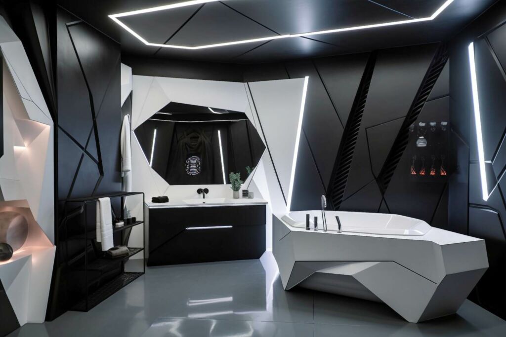 Cyberpunk Bathroom Designs
