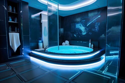 Cyberpunk Bathroom Designs