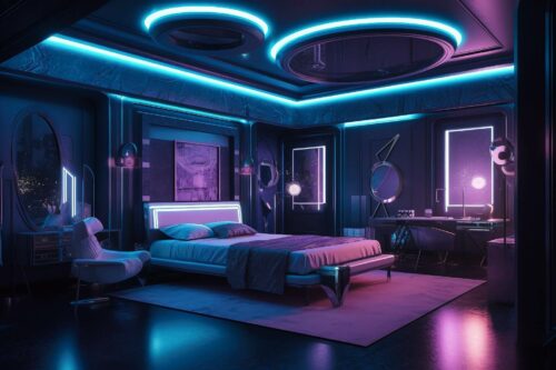 Cyberpunk Style Bedroom Designs