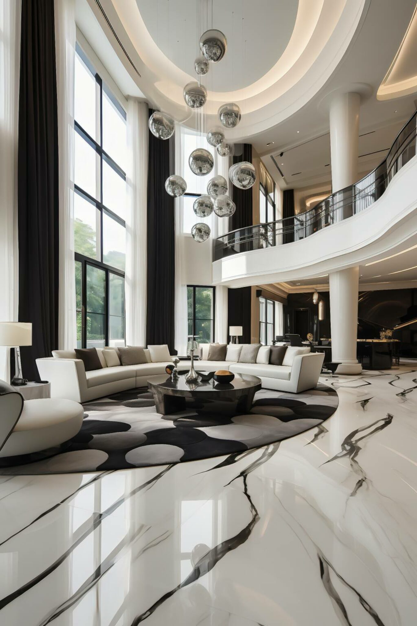 15 Luxury Living Room Designs With Marble Floors